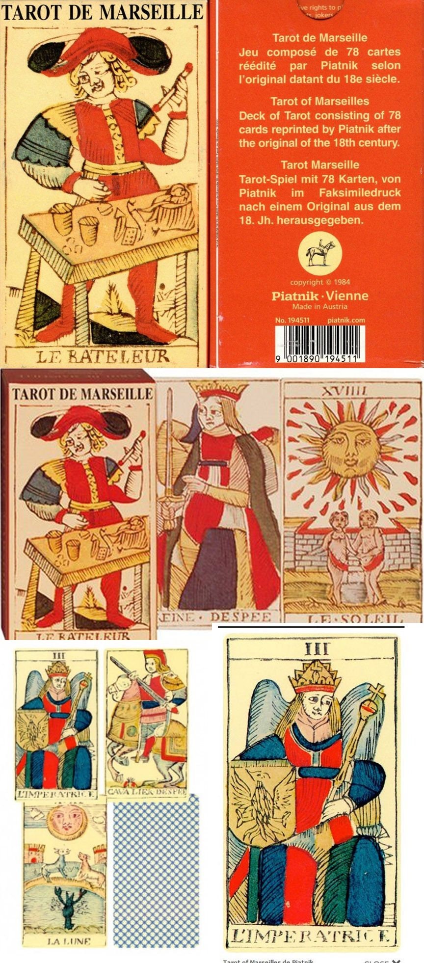 Piatnik 1984 Tarot de Marseille – Antique Arcana